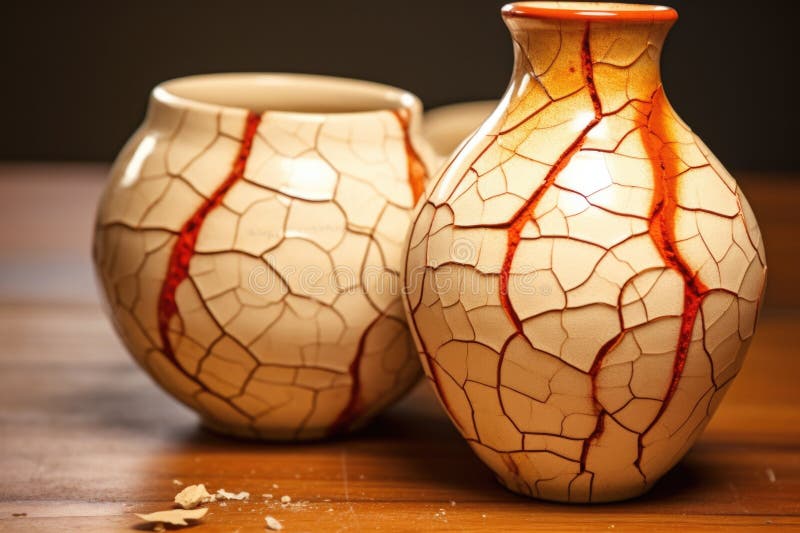 Cracked and Repaired Pottery Stock Photo - Image of cracked ...