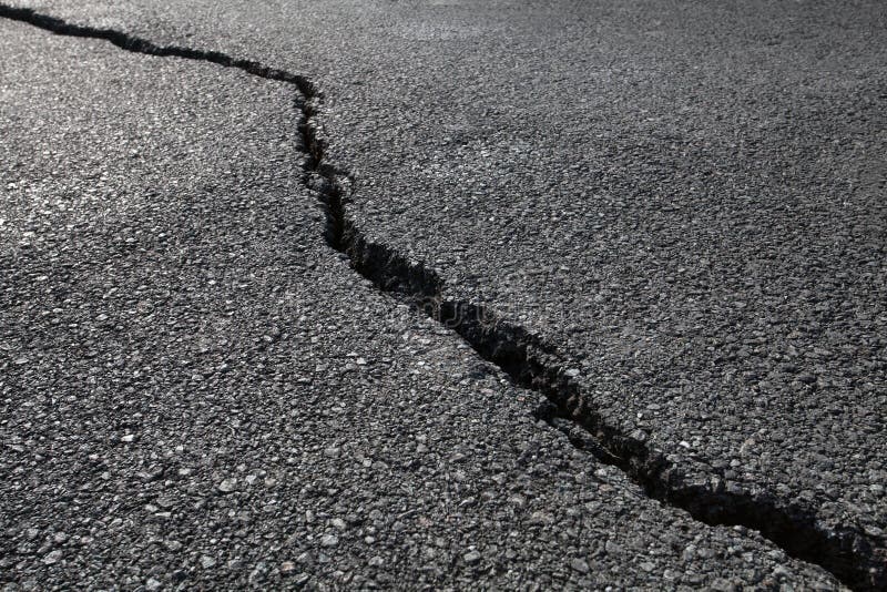 Cracked road stock image. Image of cleft, pavement, rough - 42394851