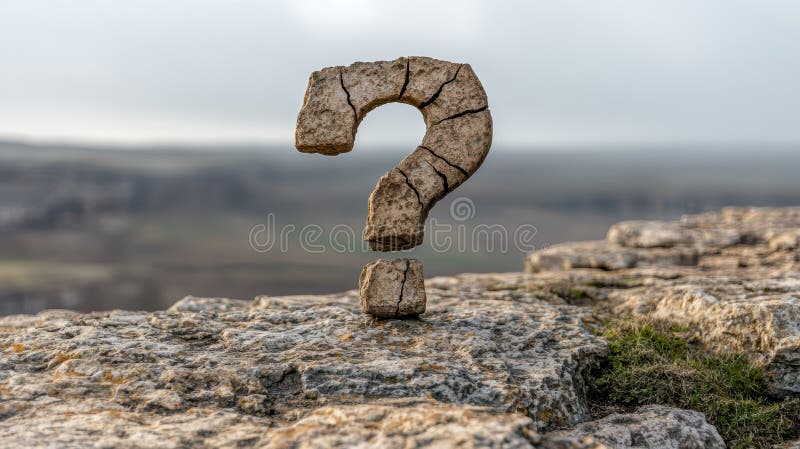 Cracked Rock Formation in the Shape of a Question Mark Stock ...