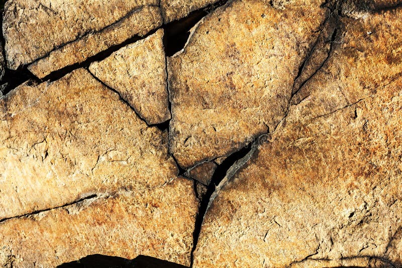 Cracked Rock Nature Background Stock Photo - Image of floor, effect ...