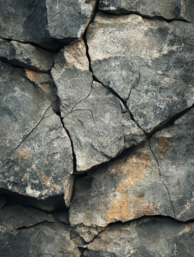 Cracked Rock Surface with Natural Texture and Earthy Tones. Stock Photo ...