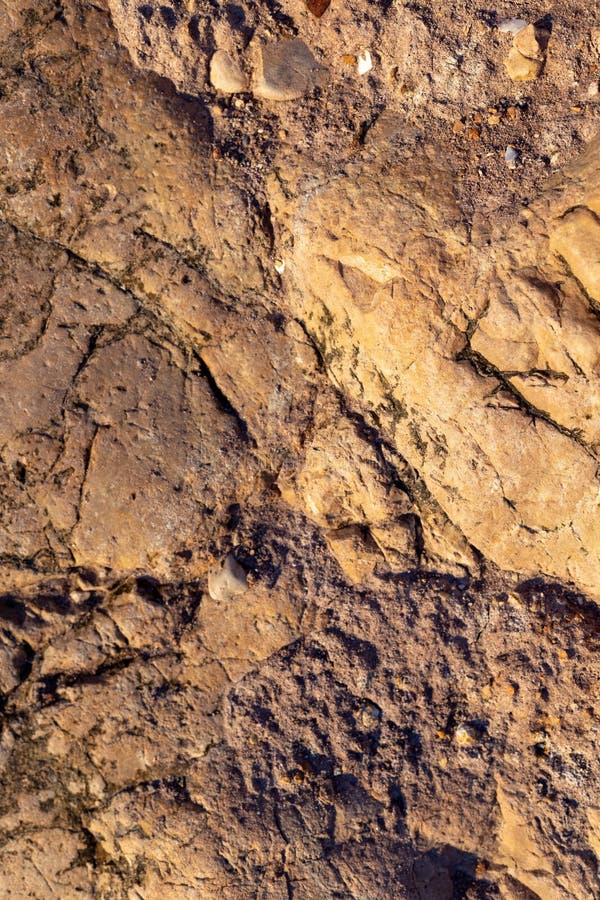 Cracked Rock Texture. Stone Surface with Brown Tint Stock Photo - Image ...