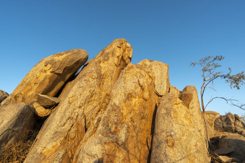 Cracked rocks in Namibia stock photo. Image of sunny - 165427082