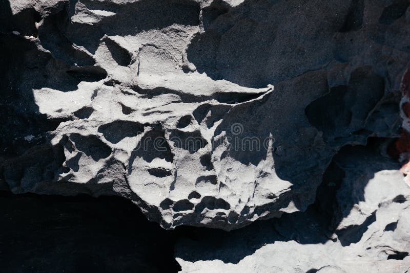 Cracked Rough Dark Grey Rock Stone Texture Surface Background. Stock ...