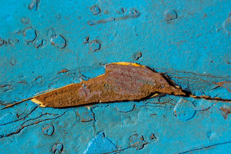 Cracked and Rusted Blue Paint Stock Image - Image of blue, rust: 189472419