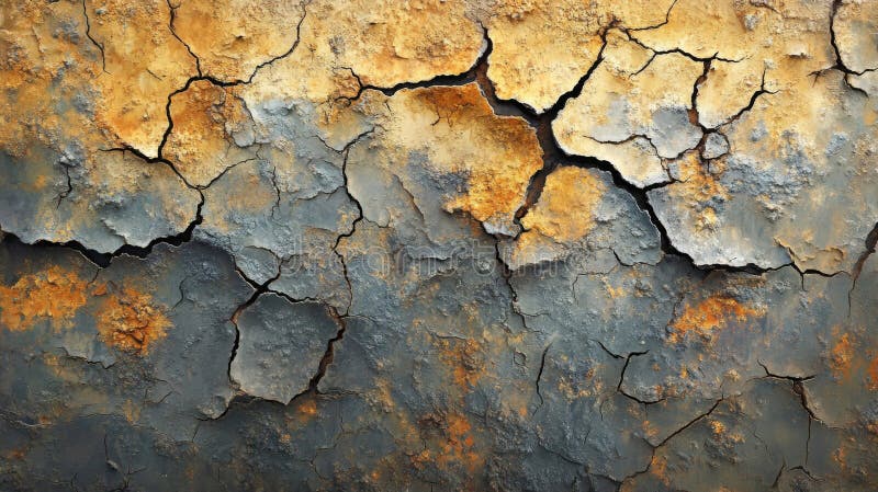 Cracked and Rusted Metal Surface Texture Stock Illustration ...