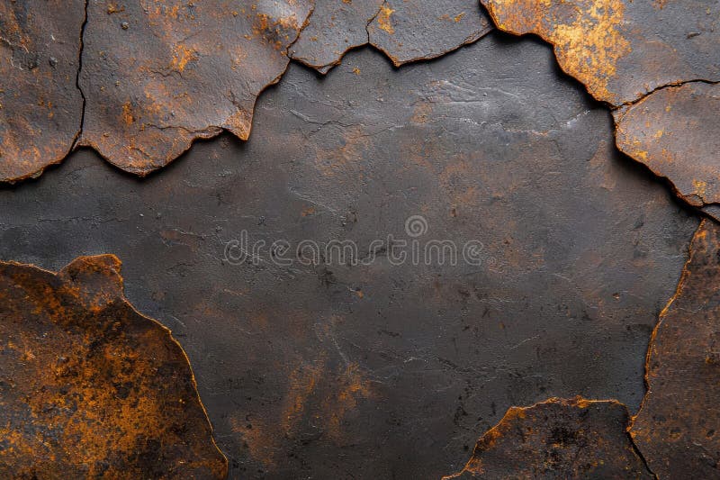 Cracked and Rusted Metal Surface Texture Background Stock Illustration ...