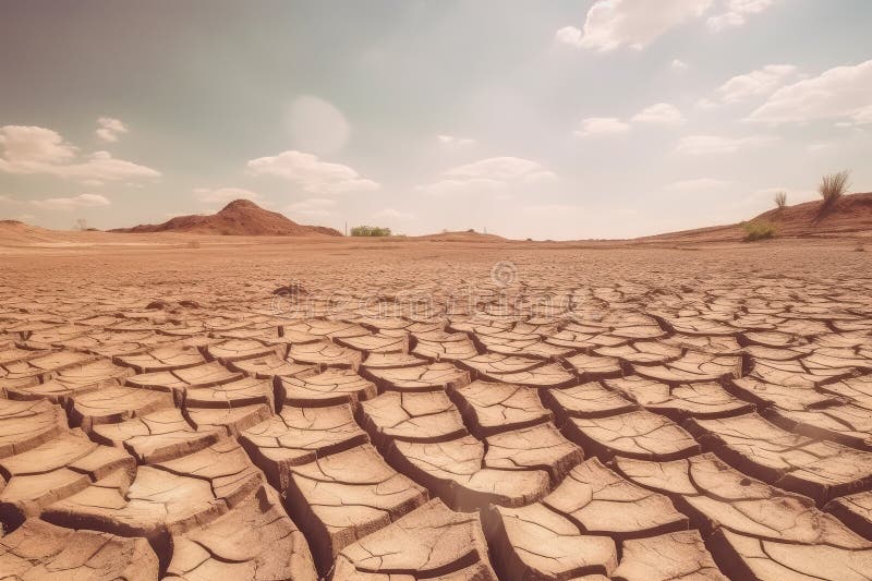 Cracked Sand in the Desert, Drying Up of Territories, Global Warming ...