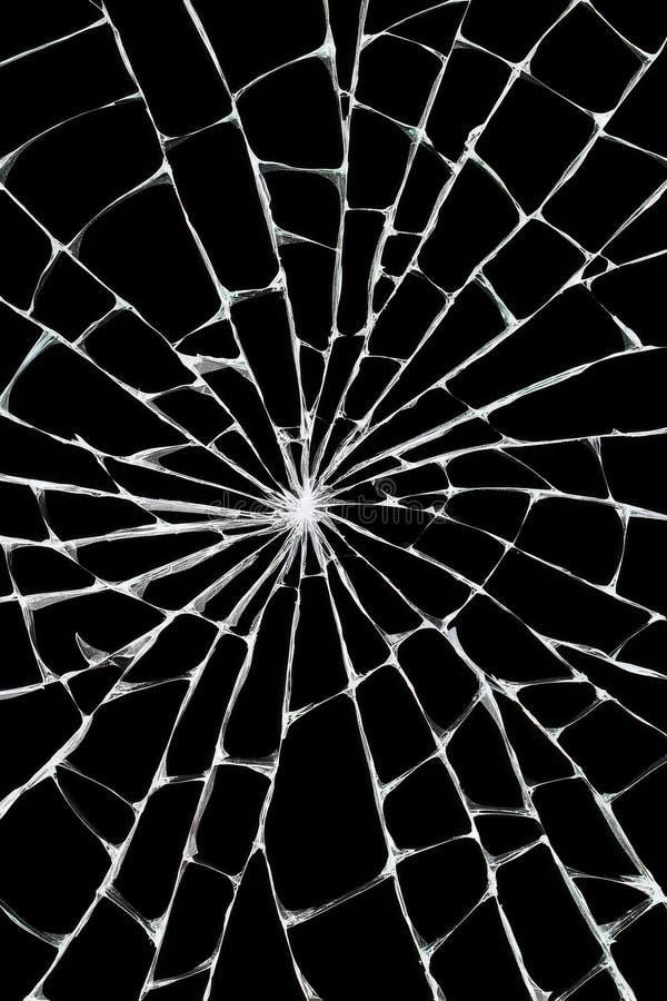 Cracked Screen with Intricate Web-like Patterns Showcasing Damage and ...
