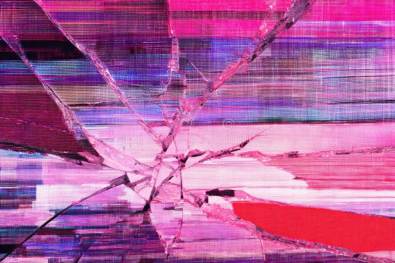 Cracked Screen with Vibrant Colors and Abstract Patterns Showcasing the ...