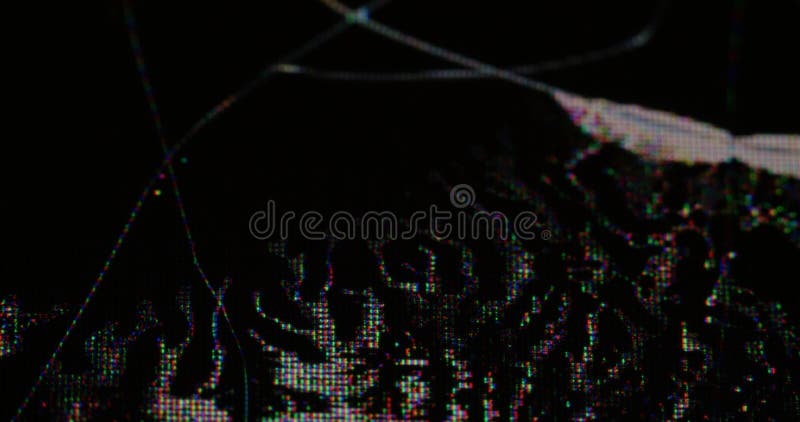 Cracked Screen Matrix Deformation Black Liquid Stock Image - Image of ...