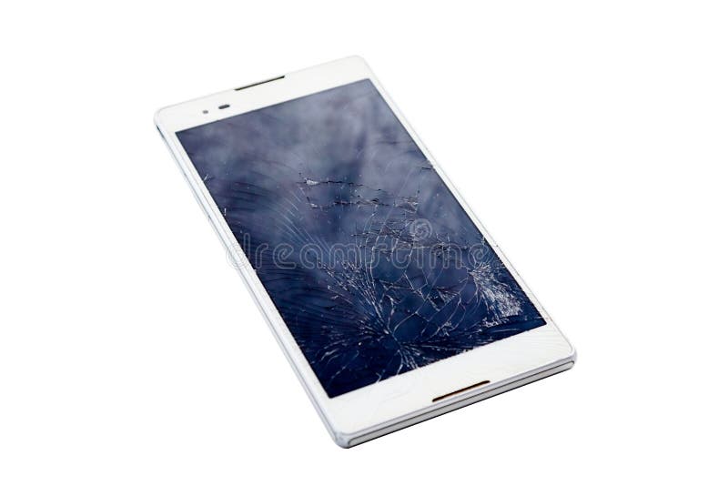 Broken Phone with Cracked Screen Stock Photo - Image of android ...