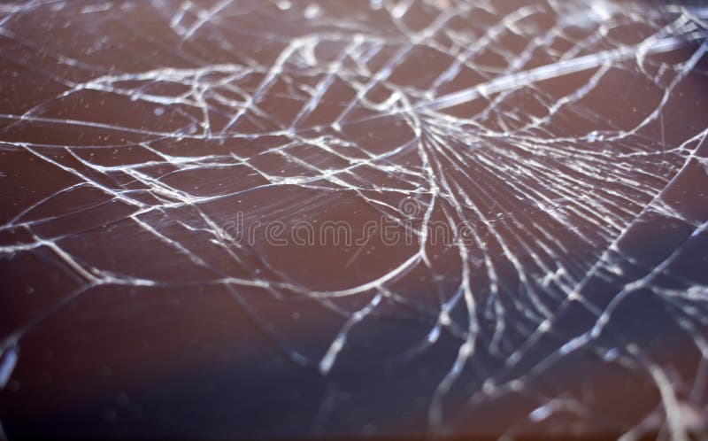 Cracked Smart Phone Screen Close-up. Broken Glass Texture Background ...