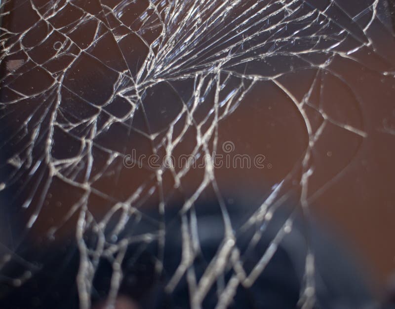 Cracked Smart Phone Screen Close-up. Broken Glass Texture Background ...