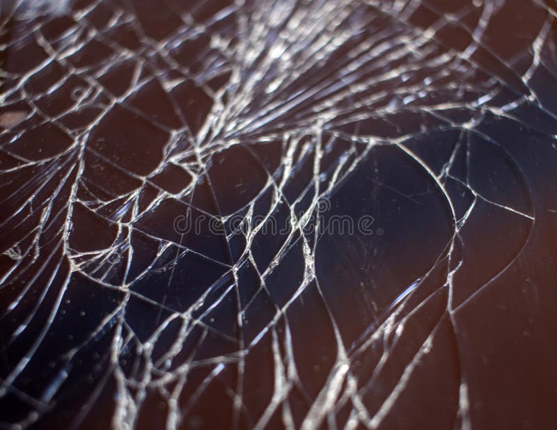 Cracked Smart Phone Screen Close-up. Broken Glass Texture Background ...