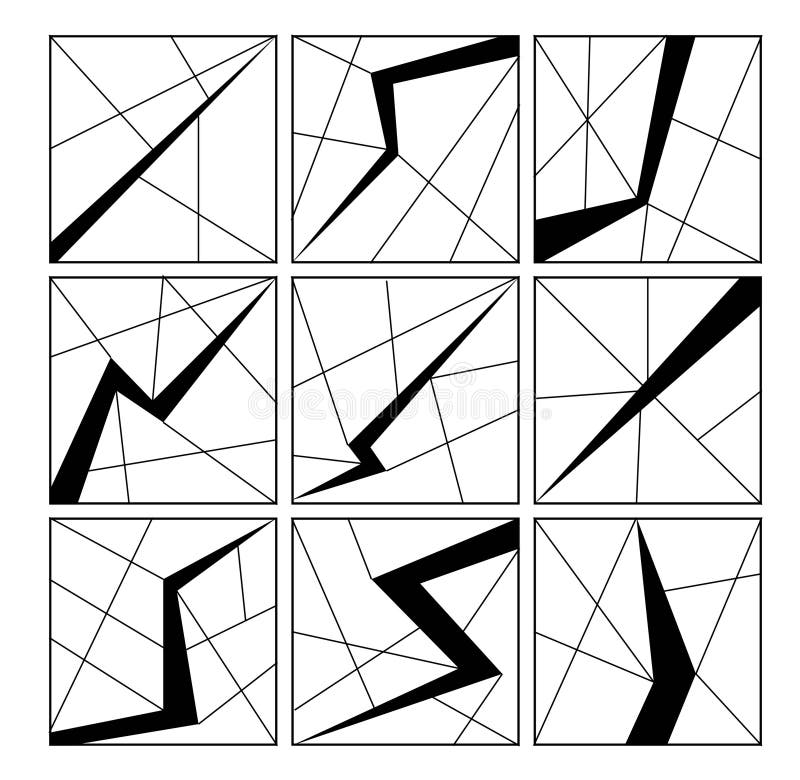 Cracked and Split Surface Square Abstract Background with Lines Stock ...