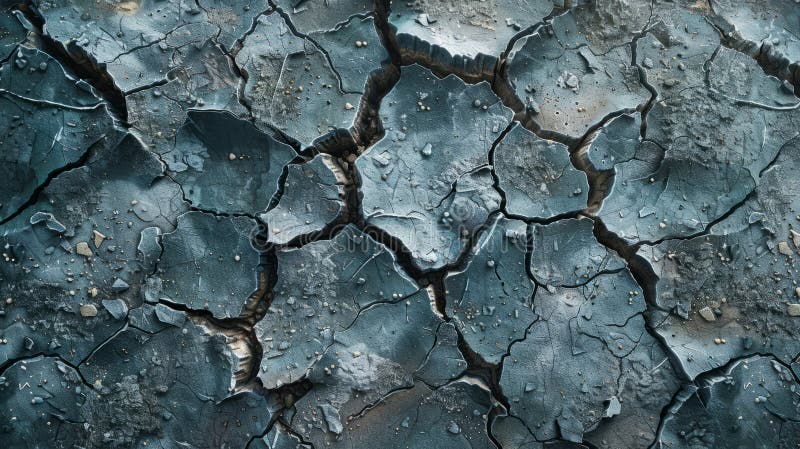 Cracked and Split Surface Texture with Irregular Patterns Under Natural ...