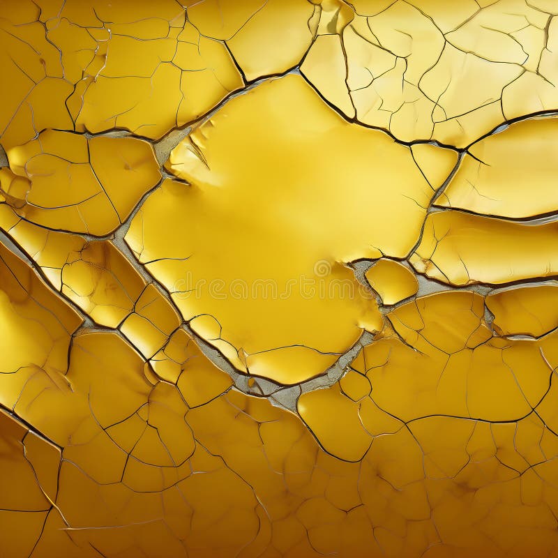 Cracked Square Golden Wall Texture Background Stock Illustration ...