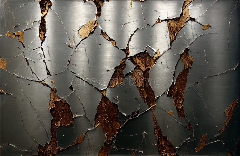 Cracked Stainless Steel Shiny Panel Backround, Distressed Grunge ...