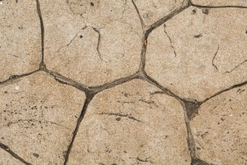 Cracked Stone Surface Background with Line Curved, Gray Tile Base Stock ...