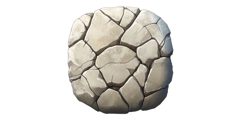 Cracked Stone Texture Isolated on Transparent Background Stock Photo ...