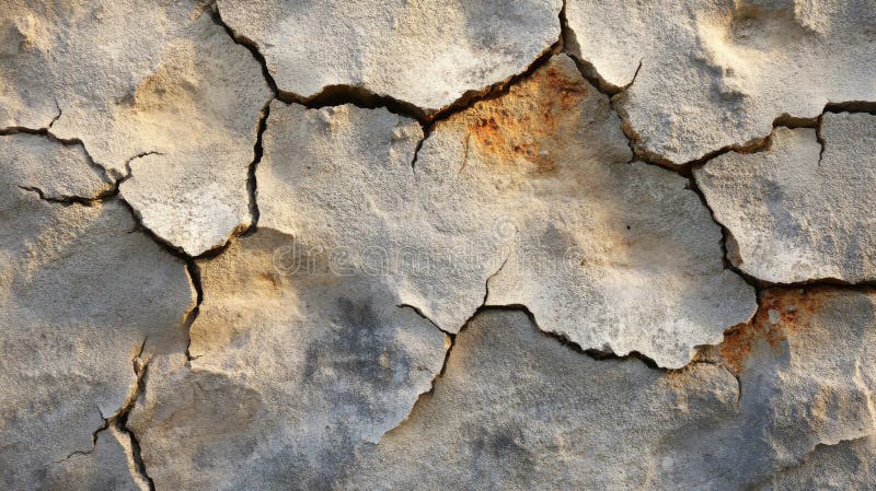Cracked Stone Wall Texture Showing Age and Weathering Stock ...