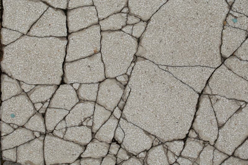 The Cracked Surface of a Concrete Structure Reveals Significant Wear ...