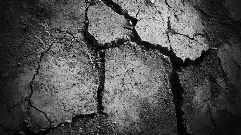 Cracked Surface Reveals Age and Wear in a Desolate Outdoor Environment ...