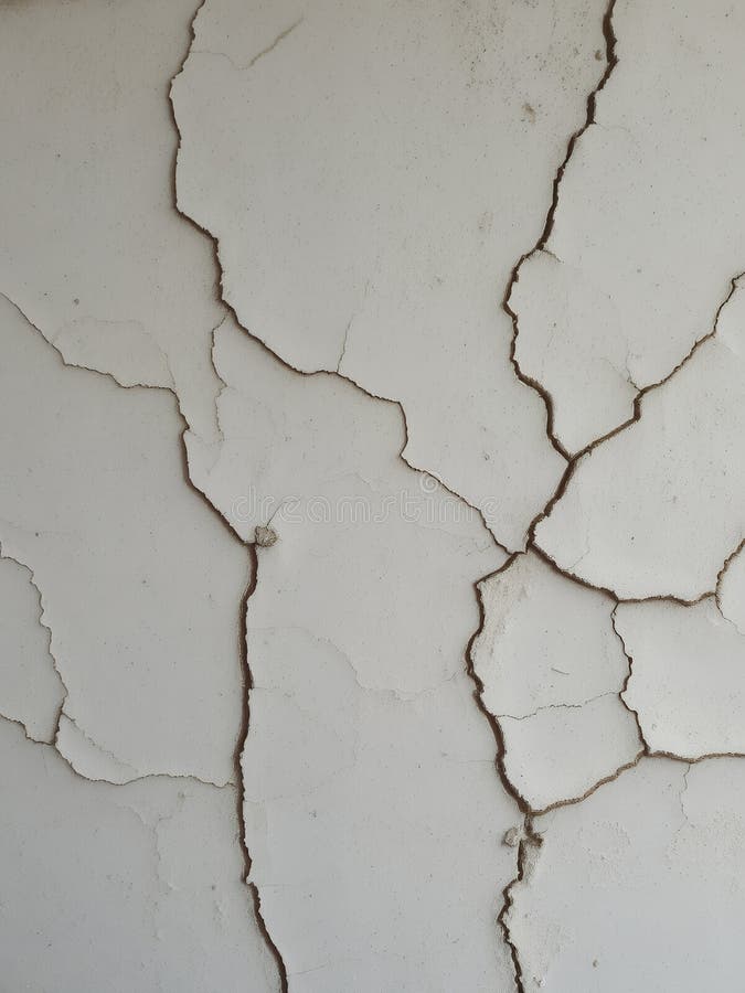 Cracked White Wall Showing Signs of Aging with Intricate Patterns and ...