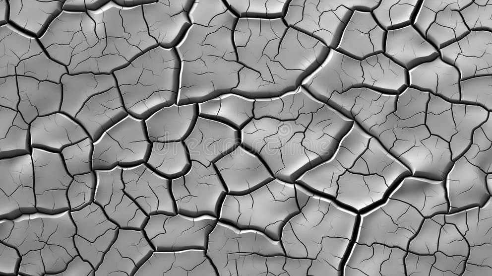 Cracked Surface Texture with Abstract Patterns. Monochrome Mosaic Tiles ...