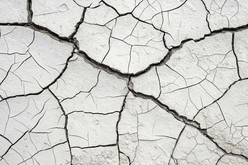 Cracked Surface Texture â€ Black Fractures on White Background Stock ...