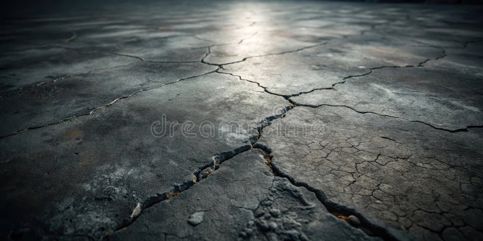 Cracked Surface Texture a Dark, Weathered Abstract Background Image ...