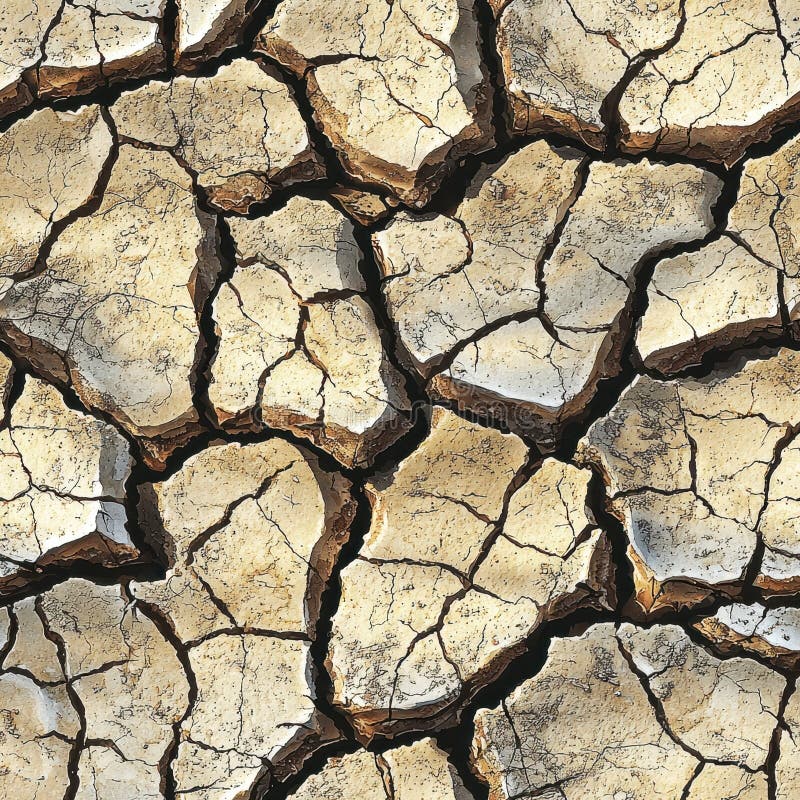 Cracked Surface Texture Highlighting Natural Earth Tones and Patterns ...