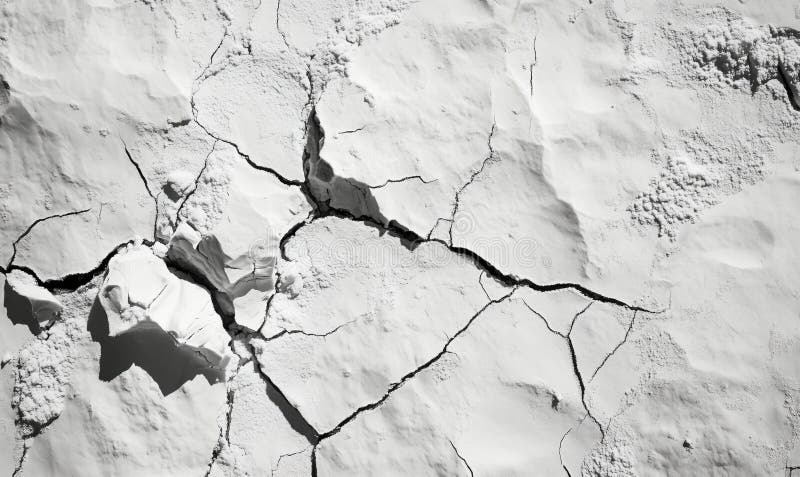 Cracked Surface Texture, White Background, Detailed Fissures, Uneven ...