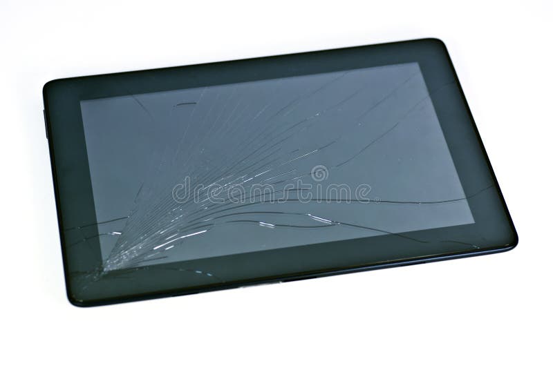 Cracked tablet stock photo. Image of crystal, device - 28026954