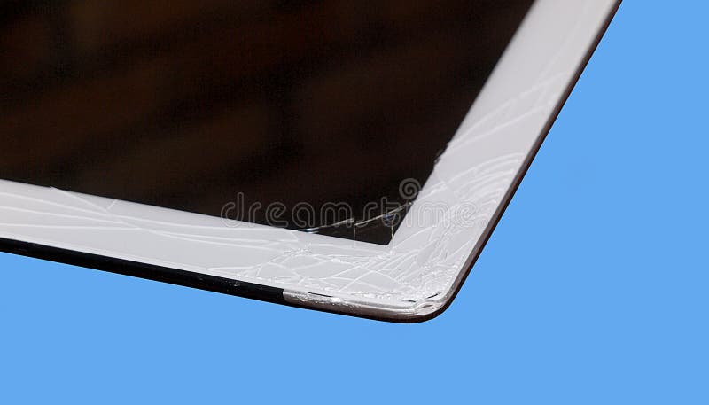 Tablet Cracked Screen Damaged Shattered Broken And Smashed And Heavy ...