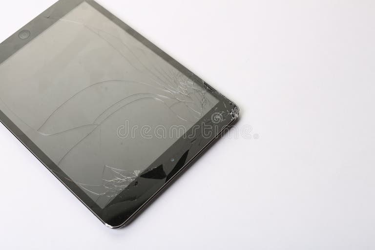 Cracked tablet screen stock photo. Image of back, repair - 98547800
