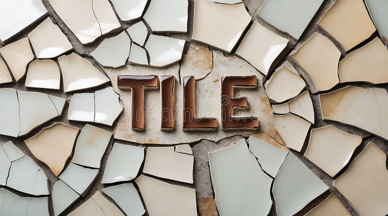 Cracked Tile Surface with the Word Tile Prominently Displayed in the ...