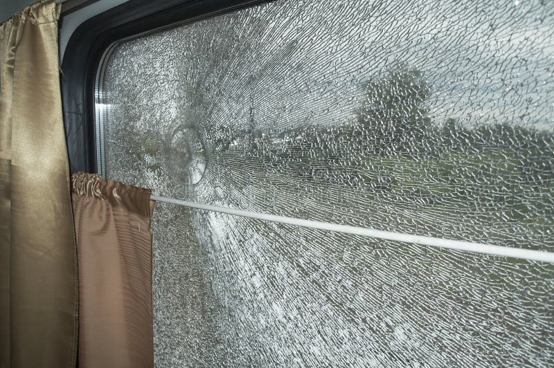 Cracked Train Window Picture. Image: 5589077