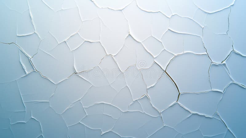 Cracked Wall with Blue Background, Closeup Study of Texture, Color, and ...