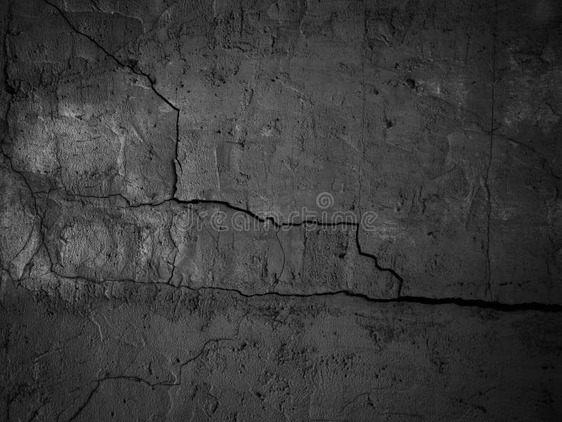 Cracked Wall Earthquake Texture Broken Concrete Damage Building Black ...