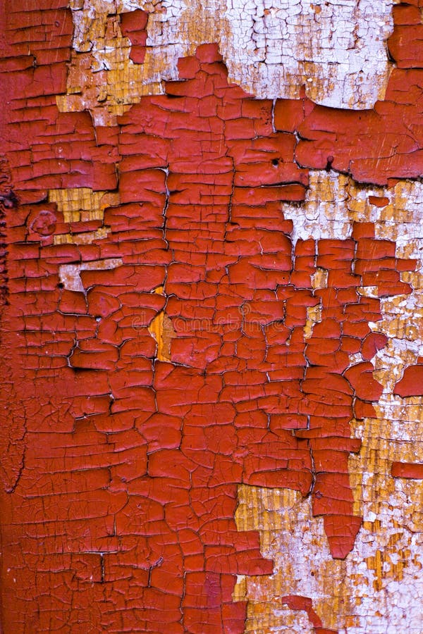 Cracked Wall with Old Layers of Paint in Abandoned House Stock Photo ...