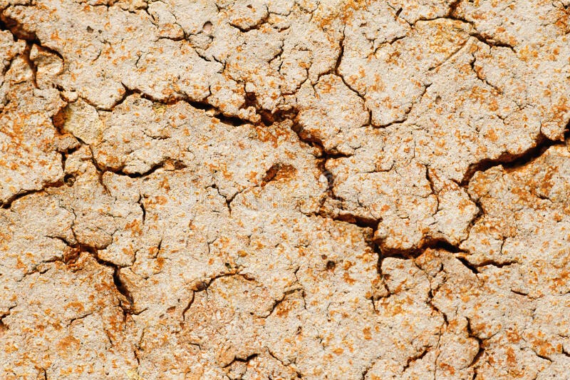 Cracked Wall with Rust and Dirt Stock Image - Image of broken, worn ...