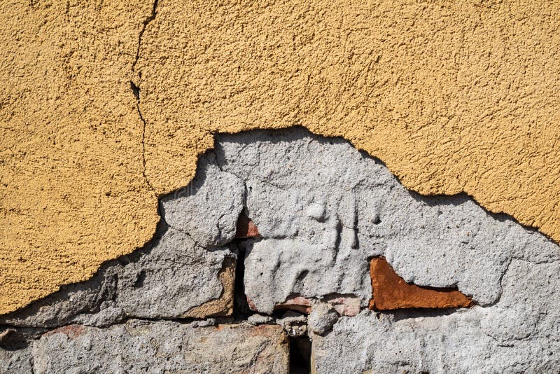 Cracked Wall Surface Texture in Poor Condition Stock Image - Image of ...