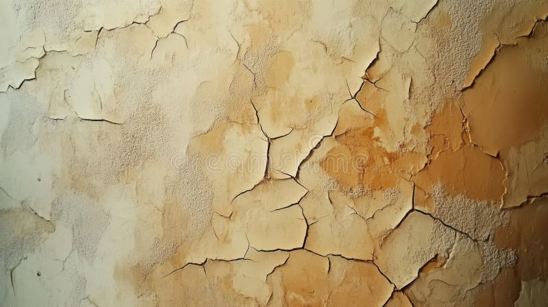 Cracked Wall Texture with Peeling Paint and Discoloration Stock Photo ...