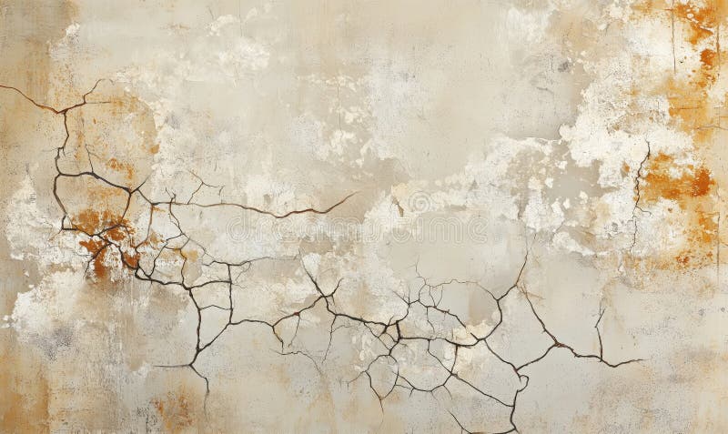Cracked Wall Texture with Peeling Paint and Rust Stains Stock Photo ...