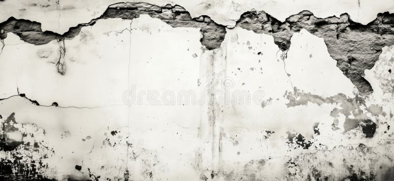 Cracked Wall Texture, Peeling Paint, Weathered Surface, Monochrome ...