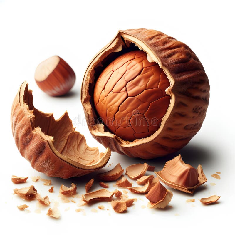 Cracked Open Walnut Stock Illustrations – 289 Cracked Open Walnut Stock ...
