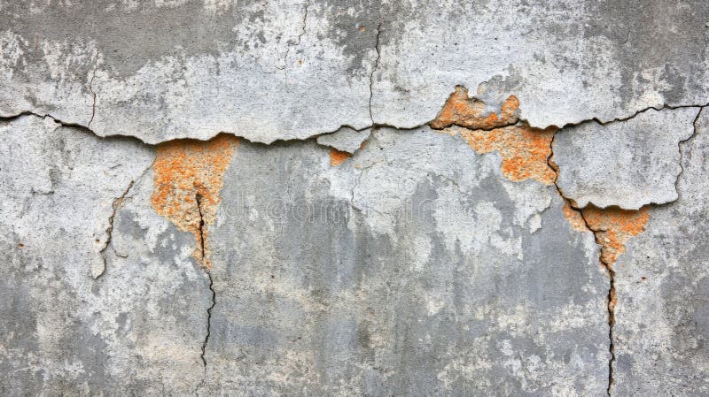 Cracked and Weathered Concrete Wall Texture Showing Damage Stock ...