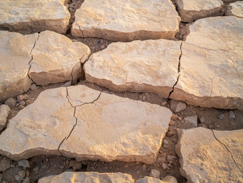 Cracked and Weathered Rock Formation Stock Illustration - Illustration ...